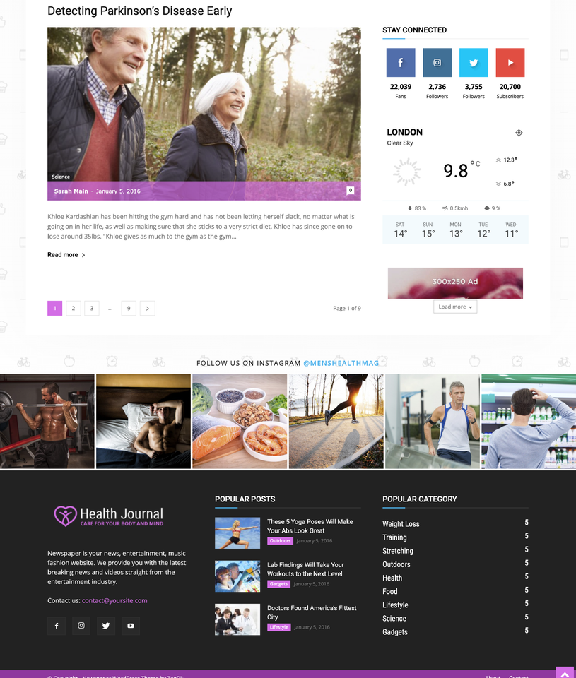 Health Blog Website Design with Free VPS Web Hosting and Installation ...