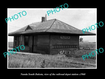 OLD 8x6 HISTORIC PHOTO OF NUNDA SOUTH DAKOTA THE RAILROAD STATION c1960 ...