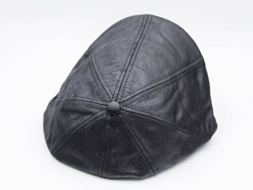 Boston Scally Company Scrapyard Black Faux Leather Cap M/L | eBay