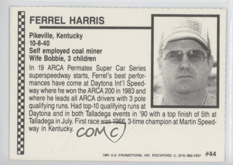 1991 Hot Stuff ARCA Permatex Supercar Series Ferrel Harris #44 | eBay