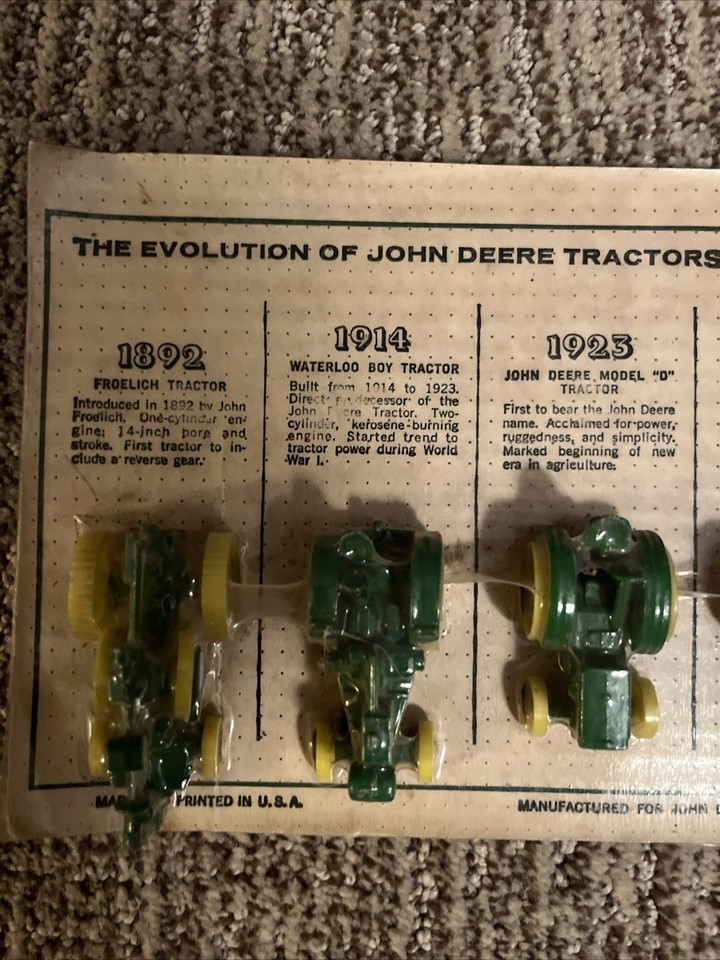 Vintage "The Evolution Of John Deere Tractors" 7piece tractor set #560 ...