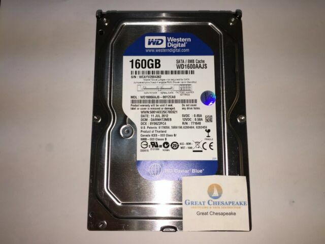 Western Digital 160 GB,Internal,7200 RPM,3.5" (WD1600AAJS-00YZCA0) HDD ...