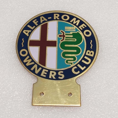 Vintage Alfa Romeo Owners Car Club Brass Badge Logo Emblem | India
