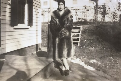 1930’s Young Beauty Debutant Lady School Girl Fur Coat VTG PHOTO | eBay