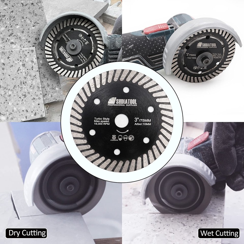 3inch Turbo Diamond Saw Blade Cutting Disc Wheel Angle Grinder Ceramic ...
