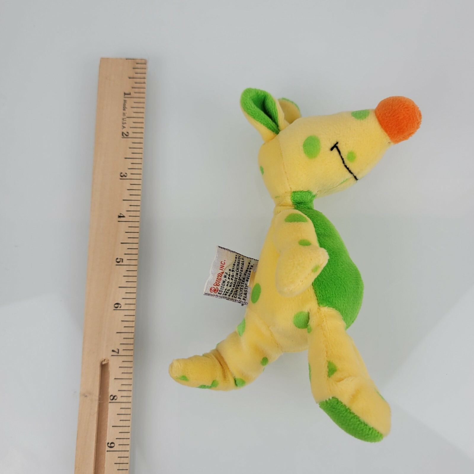 Gund Woozle Winnie the Pooh Yellow Green Dots 6" Beanie Stuffed Plush ...