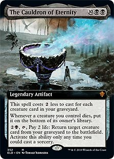 The Cauldron of Eternity (Extended Art) Throne of Eldraine MINT CARD ...