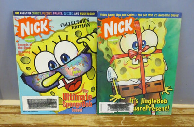 Lot of 2 Nick Magazines Dec 2008/Jan 2009 JingleBob, Aug 2009 Premier ...