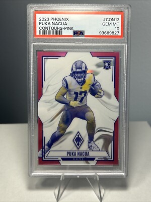 2023 Phoenix Puka Nacua Contours Pink /175 RC PSA 10 Gem Mint | eBay