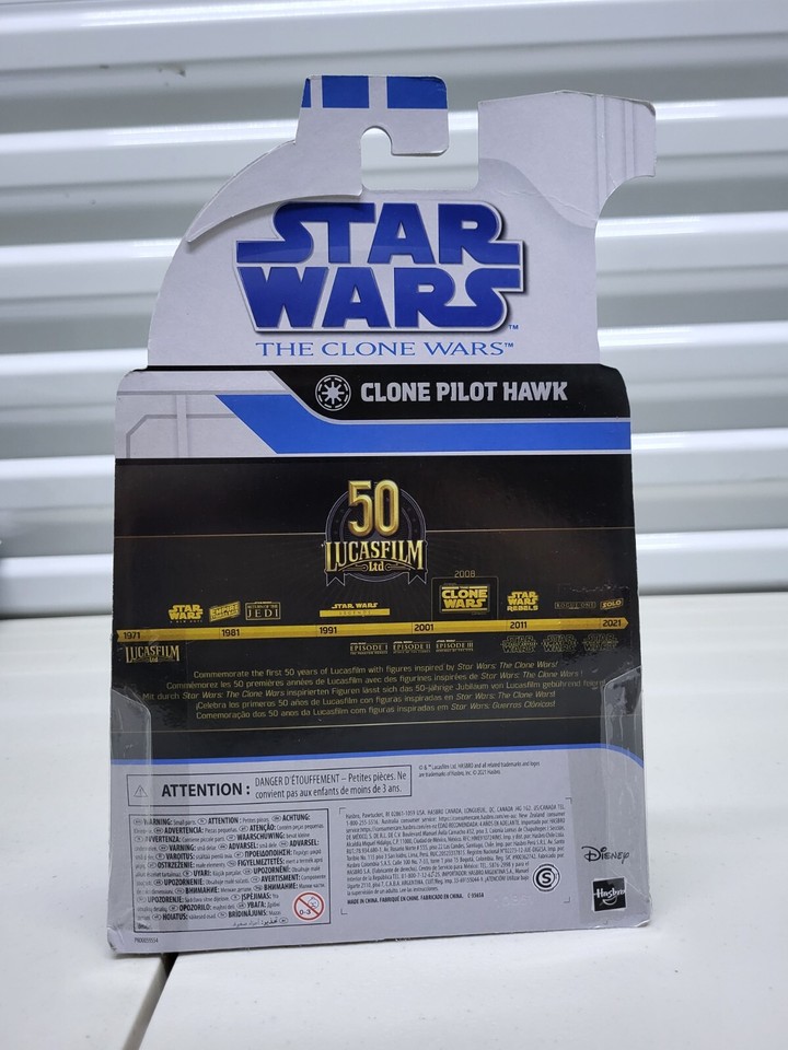 Clone Pilot Hawk Clone Wars 50th 6" STAR WARS The Black Series Sealed ...