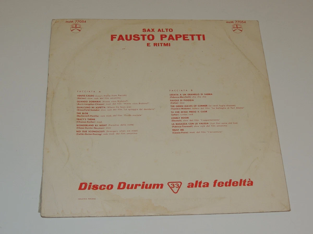 Fausto Papetti Saxo Alto