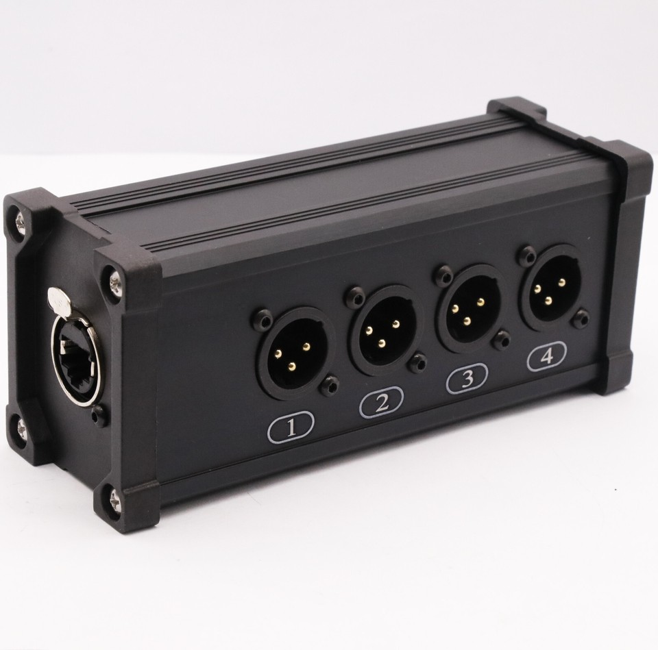 4 Channel 3-Pin XLR Male Female to Single Ethercon Audio Network Cable ...