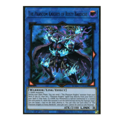THE PHANTOM KNIGHTS OF RUSTY BARDICHE *** GOLD RARE MAGO-EN040 YUGIOH ...