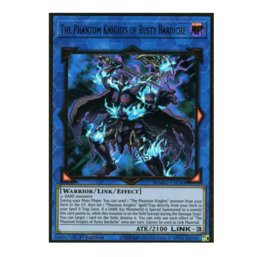 THE PHANTOM KNIGHTS OF RUSTY BARDICHE *** GOLD RARE MAGO-EN040 YUGIOH ...