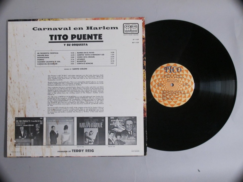 Tito Puente Y Su Orquesta Carnaval En Harlem - Tico - 1966 (227) | eBay