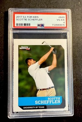 2017 S.I. FOR KIDS #640 Scottie Scheffler ROOKIE RC PSA 4 RARE CARD ...