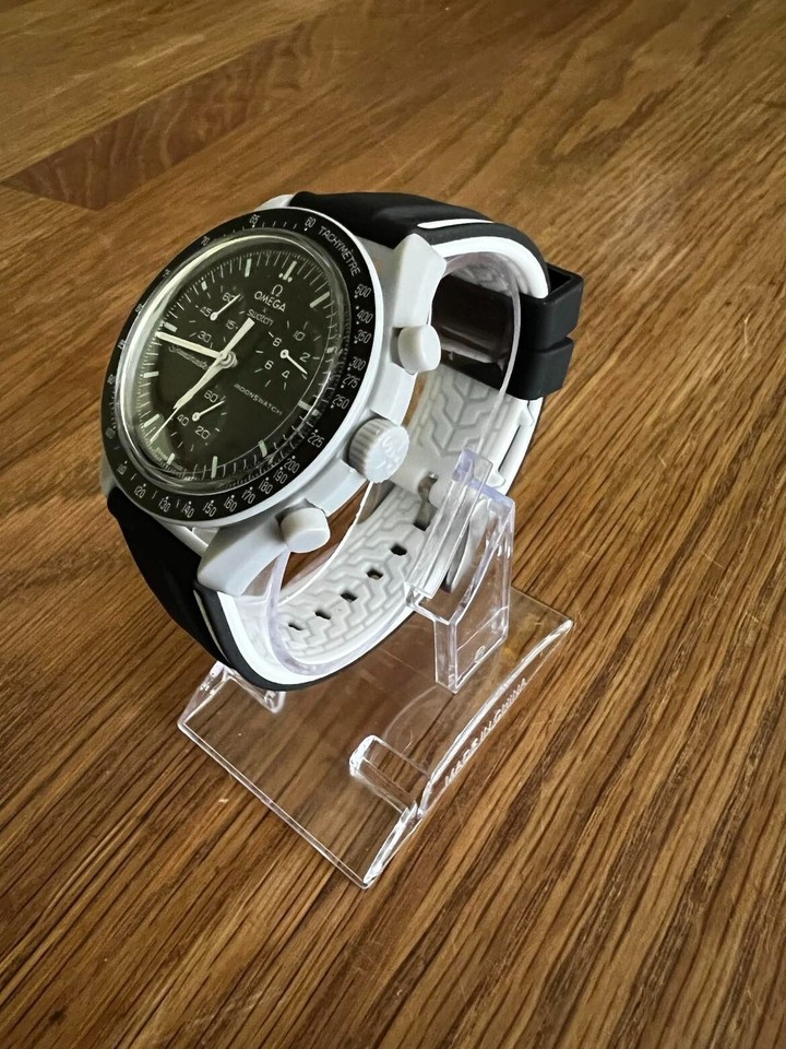 MISSION TO MOON RUBBER WATCH STRAP OMEGA MOON SWATCH SPEEDMASTER ...