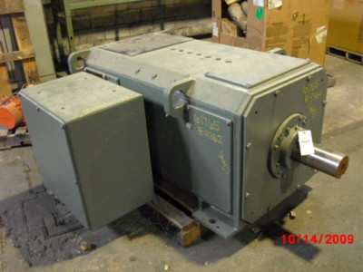 400 HP DC General Electric Motor, 1150 RPM, 4362 Frame, DPFV, 500 V Arm ...