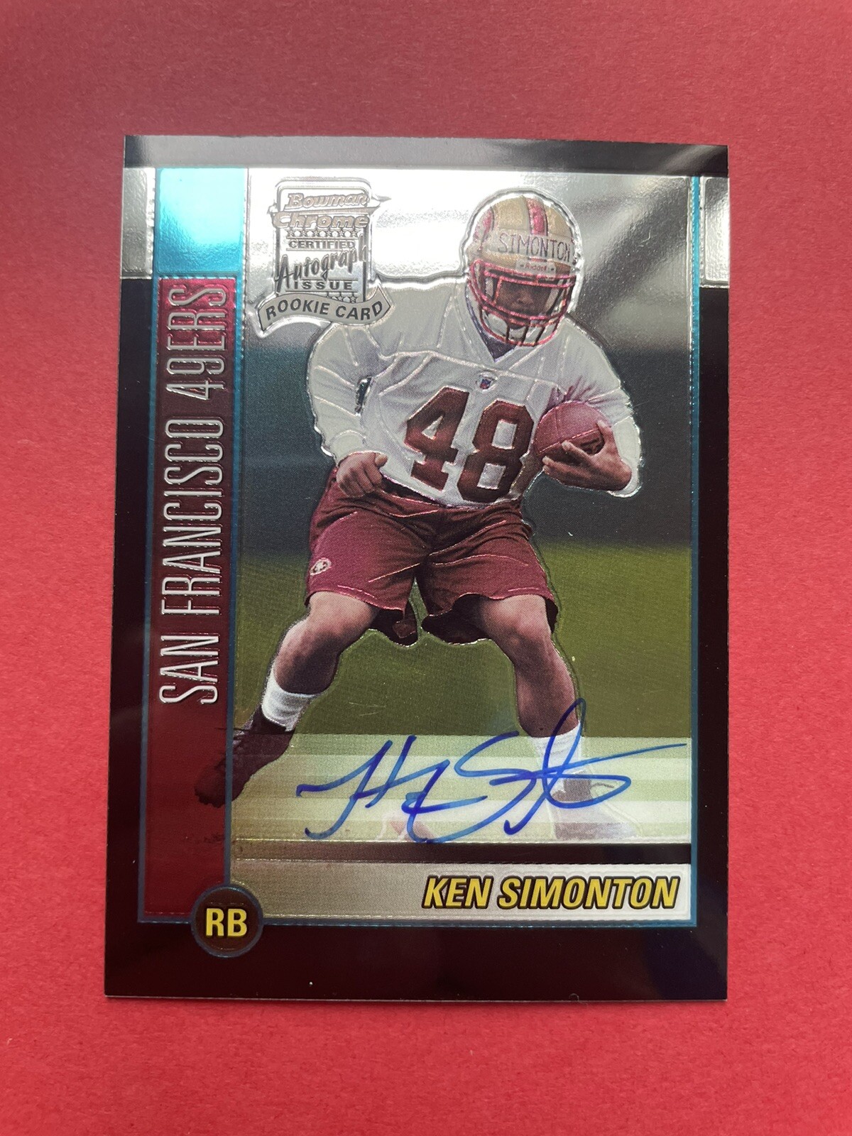 2002 Ken Simonton RC Rookie Auto Signed Bowman Chrome San Francisco ...