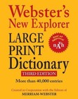 Webster's New Explorer Large Print Dictionary - Hardcover - VERY GOOD ...
