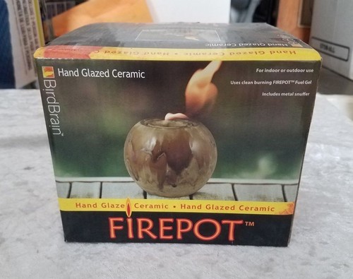 Firepot Hand Glazed Ceramic Green or Cream Brown by Bird Brain (NEW) | eBay