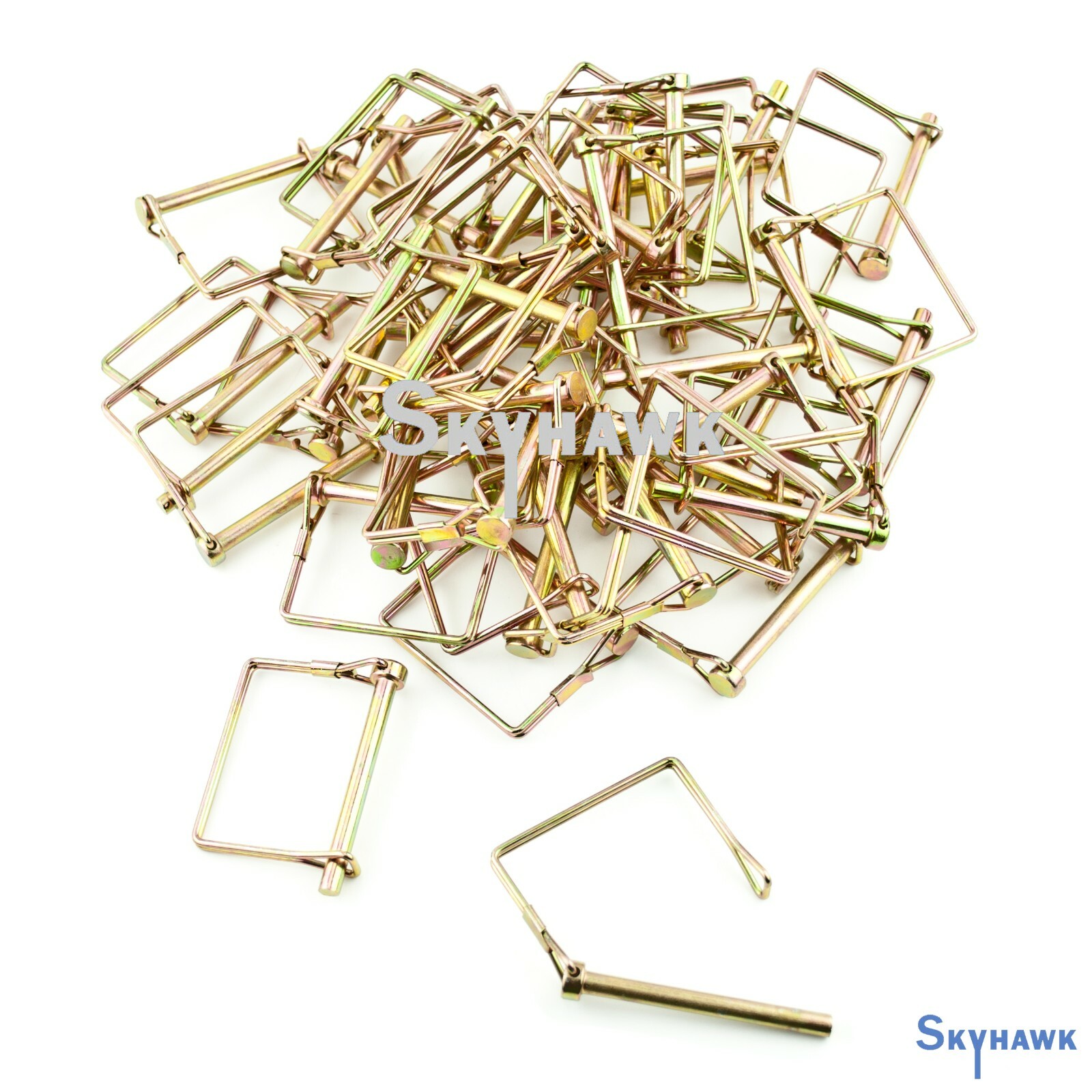 50 PACK LOT 1/4" COUPLER SAFETY PIN SNAP LOCK TRAILER SQUARE HANDLE ...