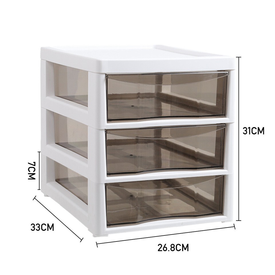 4/5/6 Drawer Desktop Sorting Storage Desk Organizer Home Table Draw ...