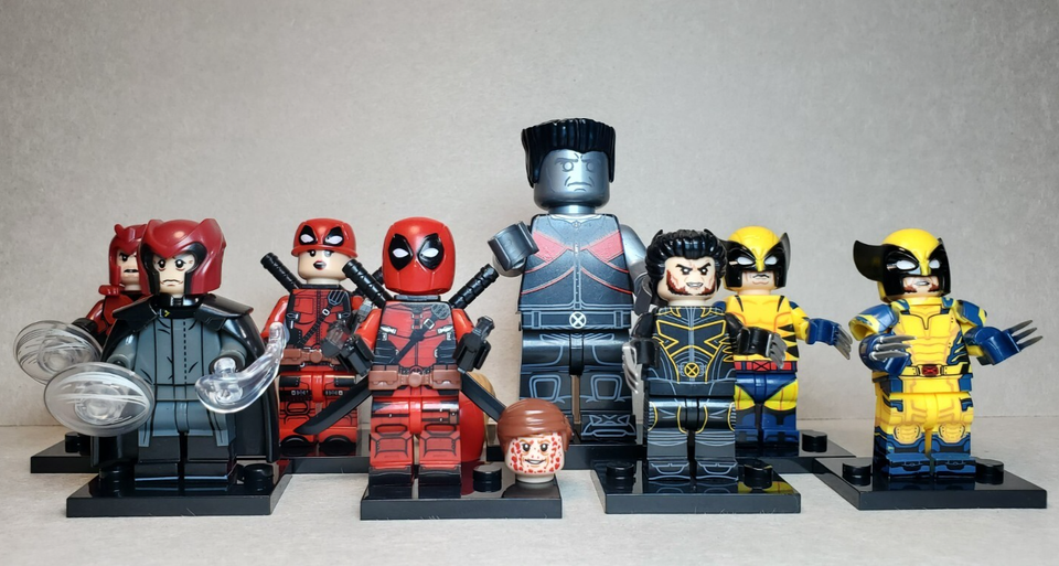 8 Custom Lego X-Men Superhero Minifigures Wolverine, Deadpool, Magneto ...