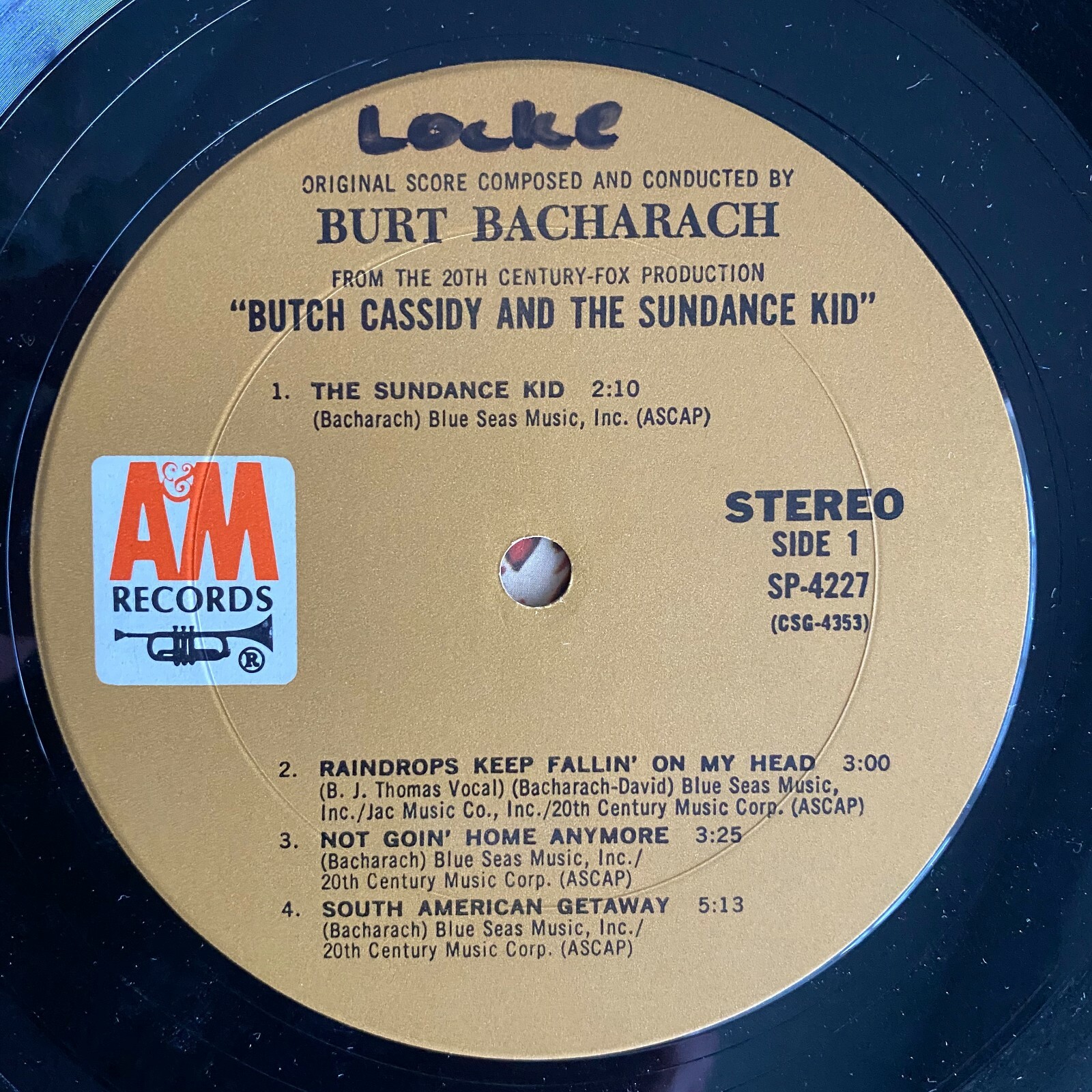 Butch Cassidy and the Sundance Kid Film Soundtrack LP Vinyl Record ...