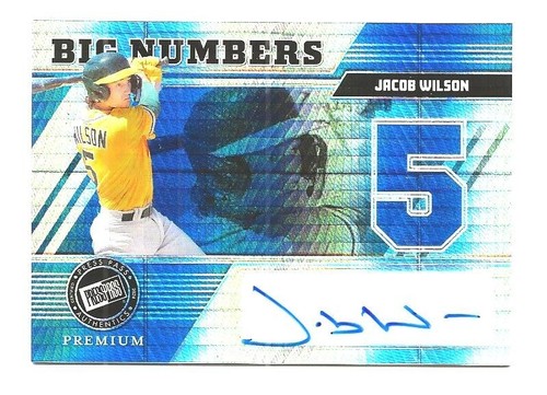 2024 Press Pass Premium Jacob Wilson Purple Big Numbers Auto #BN-JW1 Sn ...
