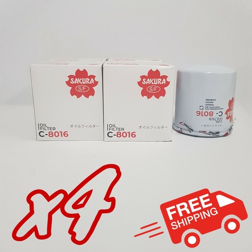 4x Pack of Sakura C-8016 Oil Filters - Equivalent of Ryco Z82 | eBay ...