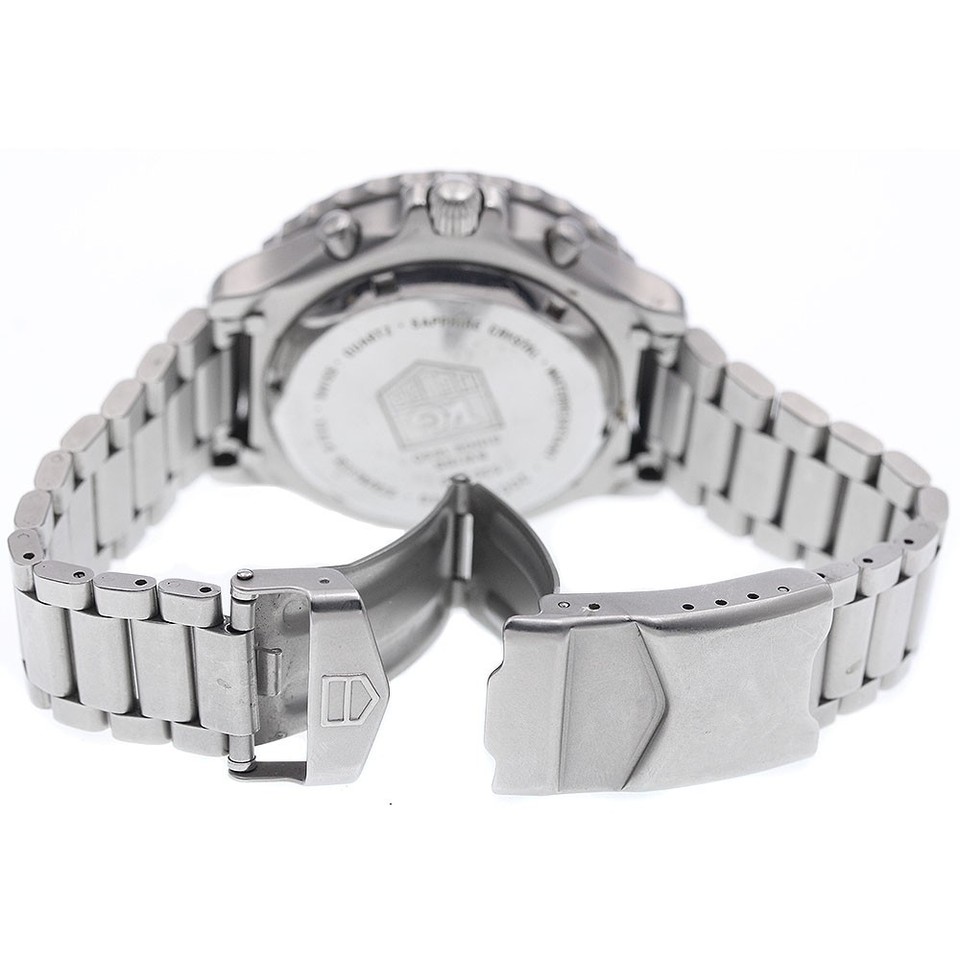 TAG HEUER pilot 530.806K Date Chronograph White / Navy Dial Quartz Men ...