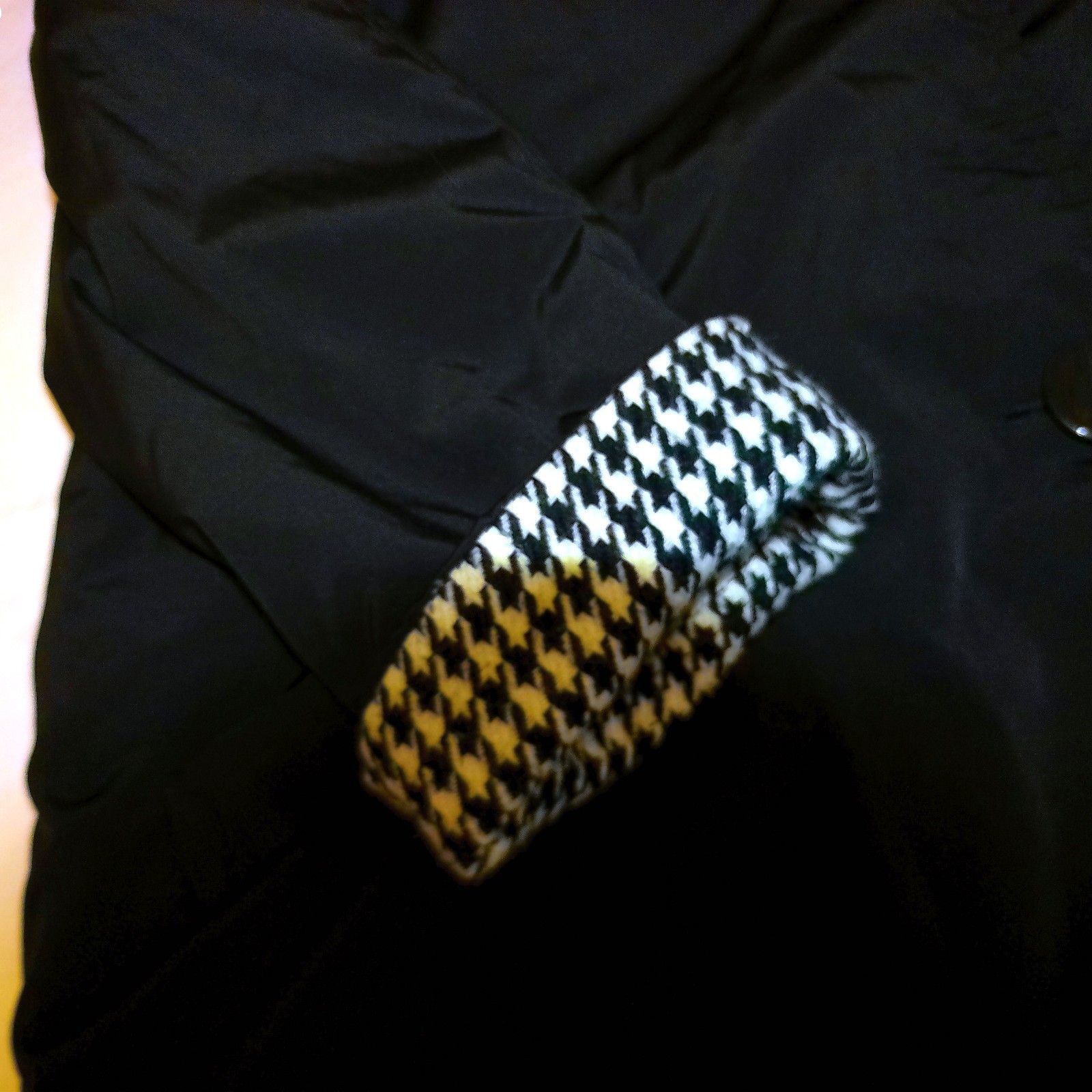 Vintage 1990s Reversible Houndstooth Coat Black & White Mod Swing ...