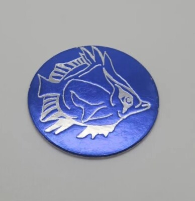 Vintage - Pog - Shiny Blue Fish - USED | eBay