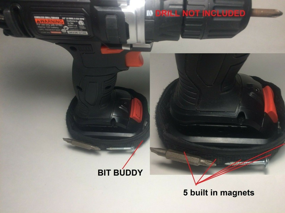 Bit Buddy cordless drill tool belt holder screw driver magnetic for ...