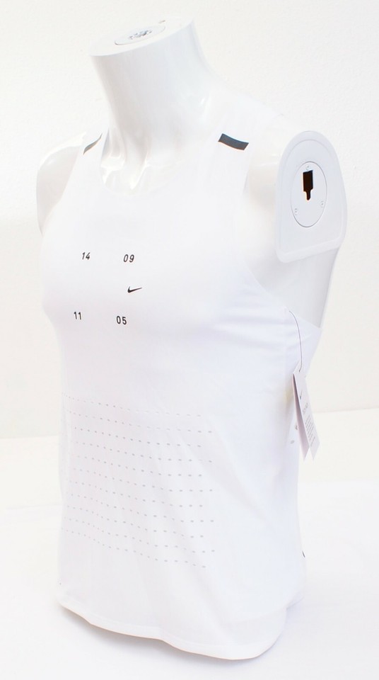 Nike Tech Pack White Slim Fit Running Singlet Tank Men's NWT | eBay