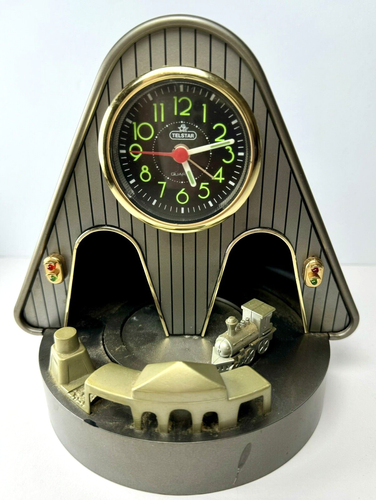 Vintage Telstar Train Tunnel Railroad Clock NOT WORKING FOR PARTS ONLY ...