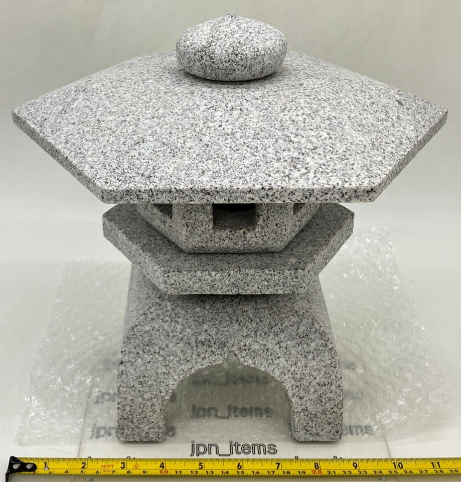 Gray Stone Lantern Yukimi Tourou Small Granite Japanese Garden Ornament ...