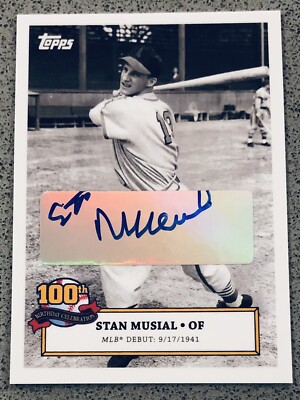 Stan Musial autograph 100th Birthday #1 signed 2020 Topps auto baseball ...