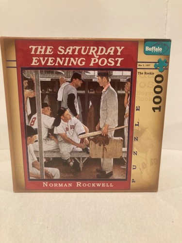 1000 piece JIGSAW PUZZLE SATURDAY EVENING POST NORMAN ROCKWELL RED SOX ...