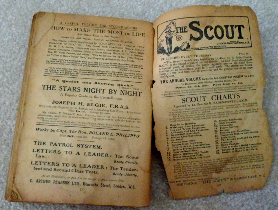 Scouting For Boys – 1916 Eighth Edition - Original Very Early/Antique ...