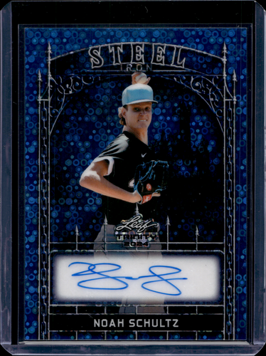2024 Leaf Trinity Noah Shultz Steel Auto /5 Iron Donut Circles Blue #S ...