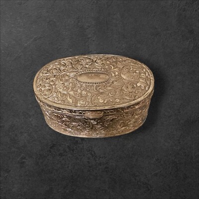 Small Vintage Oval Jewelry Box | eBay