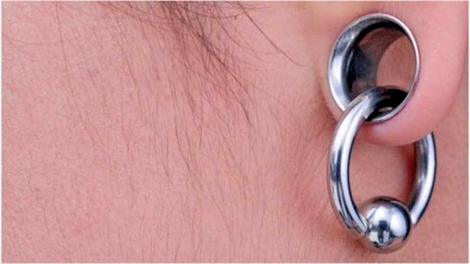 HEAVY GAUGE 316L SURGICAL STEEL CAPTIVE BEAD RING MALE HOOP 12G 10G 8G ...