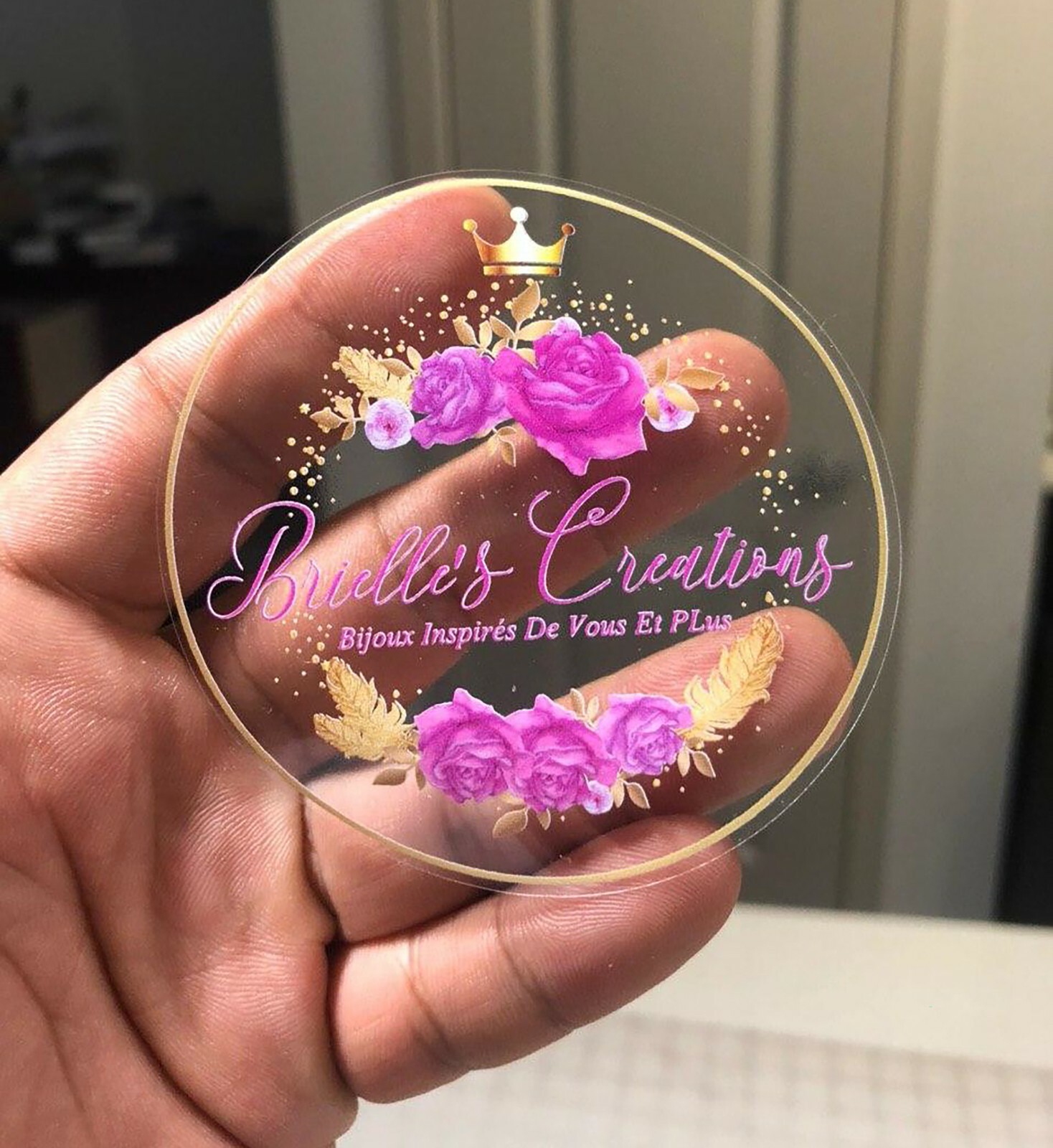 Custom CLEAR stickers Bulk | Die Cut CLEAR Labels | print Business Logo ...