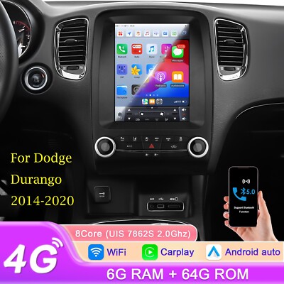 6+64GB Apple Carplay Android 13 Car Stereo GPS Radio For DODGE Durango ...