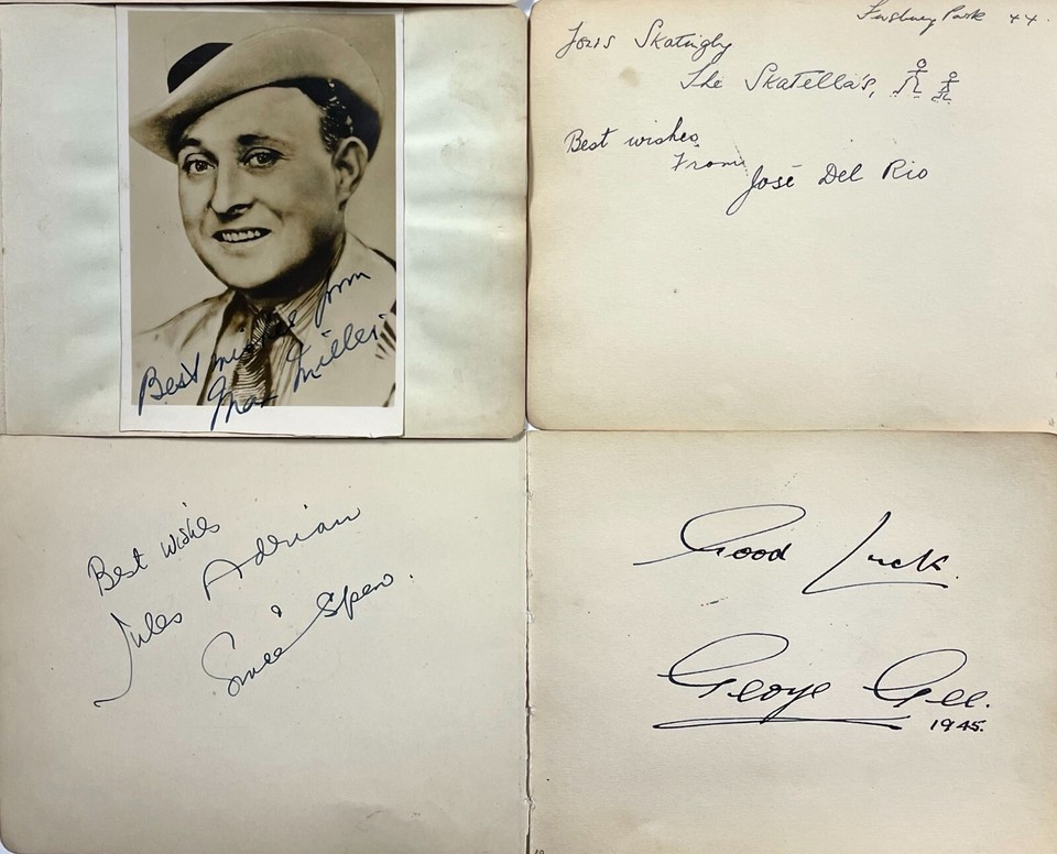 Autograph Collection British Music Hall Actors Entertainers ALBUM PAGES ...