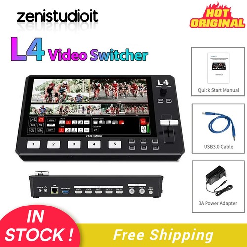 US Feelworld L4 10.1" HDMI Video Switcher Mixer Touch Screen For Live ...