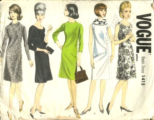 1964 Vintage VOGUE Sewing Pattern DRESS B36 (1722) | eBay