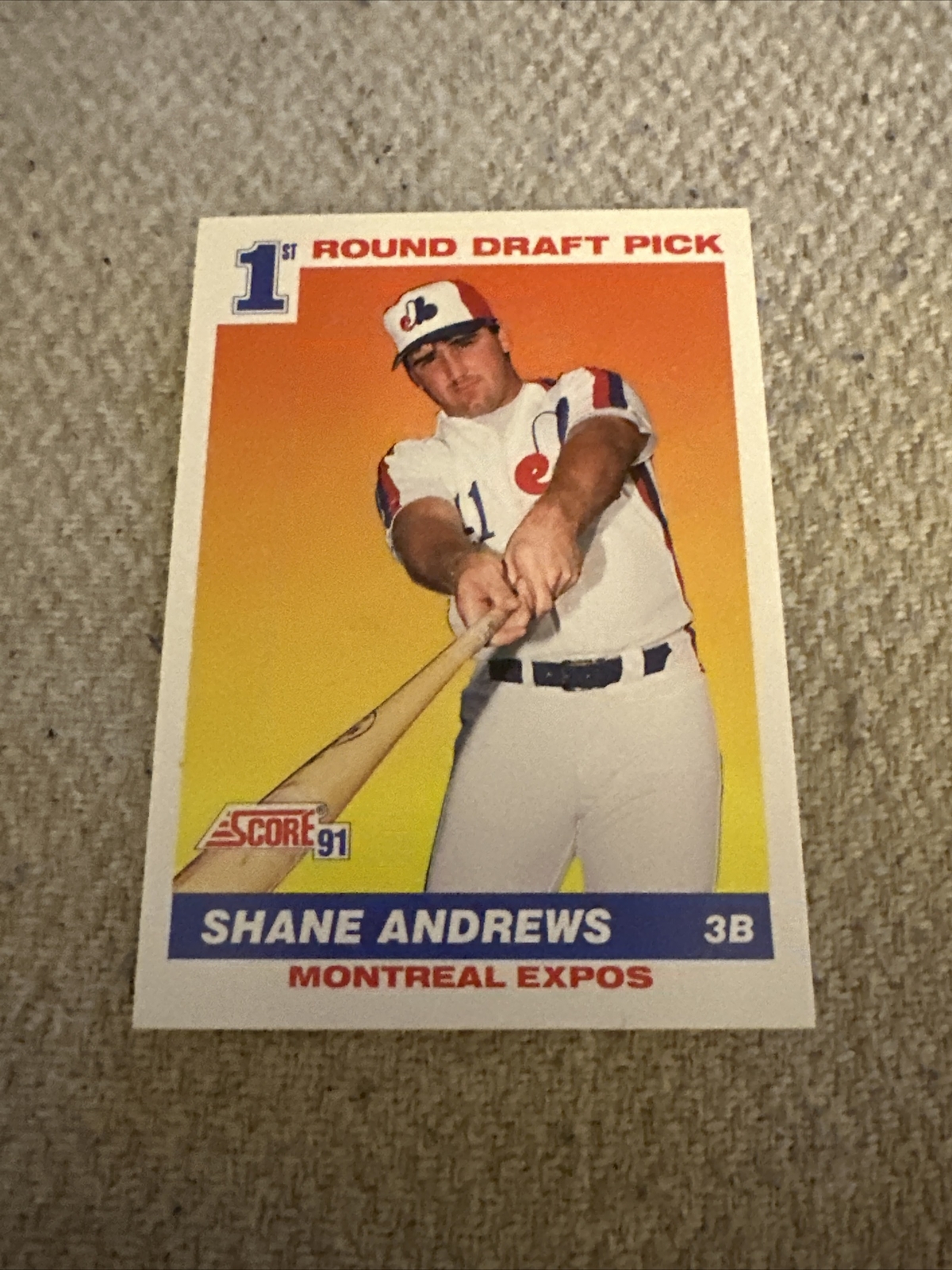 1991 Score #674 Shane Andrews 1st Round Draft Pick Montreal Expos ...